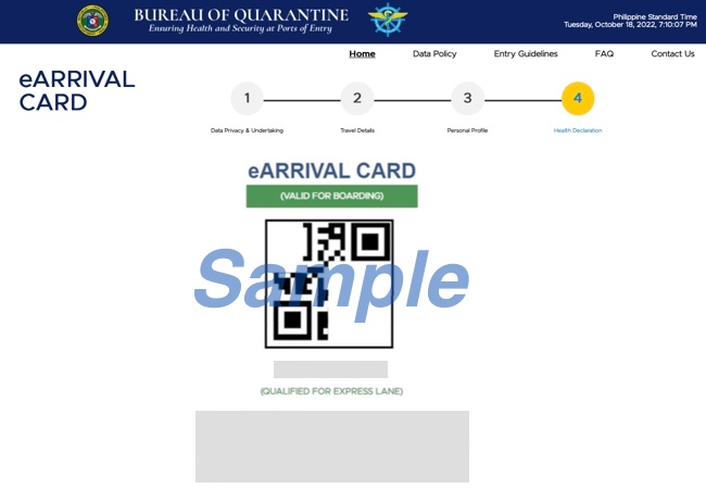 eARRIVAL CARD（旧 One Health Pass / ワンヘルスパス）の登録方法・書き方・記入例 | セブ島留学センター